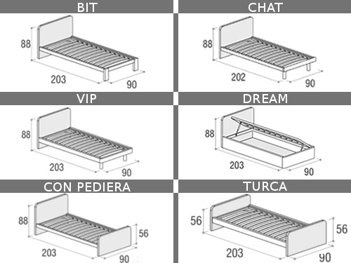 Letto Giotto singolo | CameretteWeb